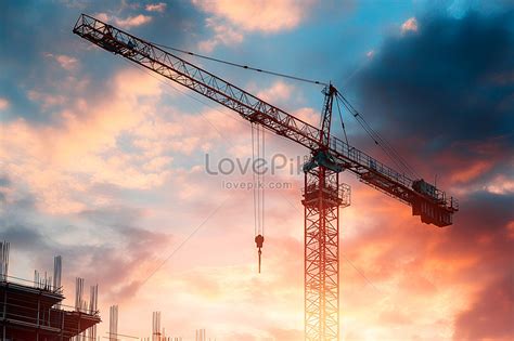 건설 현장의 타워 크레인