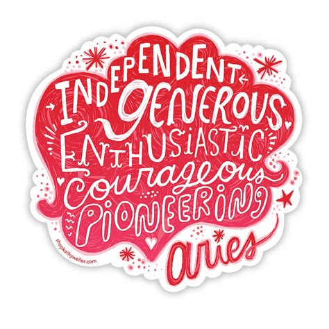 Aries Zodiac Astrology Sign Sticker Spiral Circle