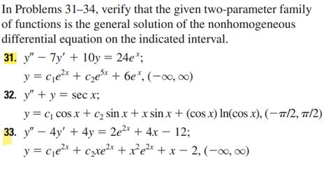 Solved In Problems Verify That The Given Chegg Com