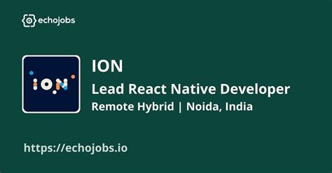 Hiring Lead React Native Developer Noida India Remote Hybrid Api