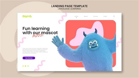 Free Psd Language Learning Template Design
