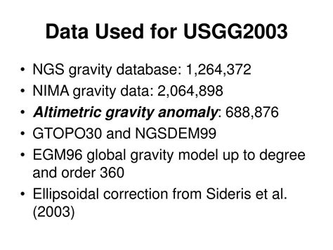 Ppt Effect Of High Resolution Altimetric Gravity Anomalies On The North America Geoid
