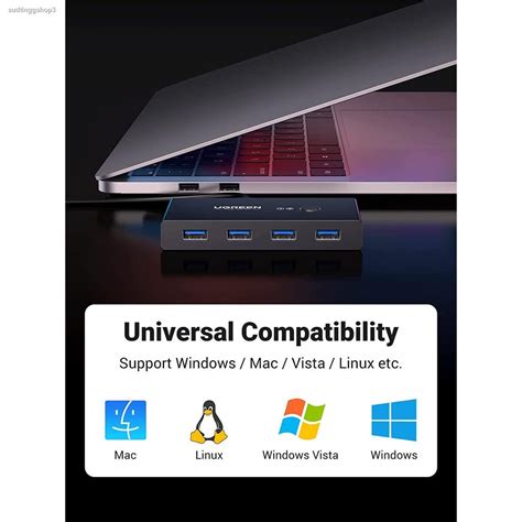 จัดส่งเฉพาะจุด จัดส่งในกรุงเทพฯugreen รุ่น 30768 Usb3 0 Switch Selector 4port 2 Computers