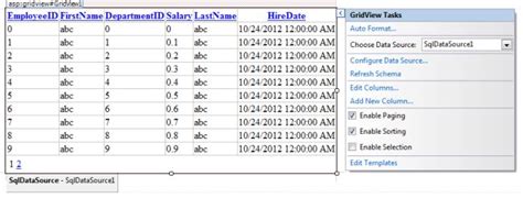 GridView Paging And Sorting In ASP NET Using SqlDataSource