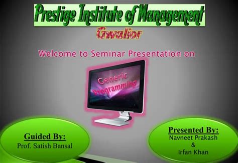 generic programming ppt