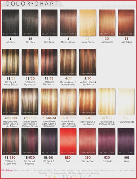 Ion Permanent Hair Color Chart Minimalist Chart Design