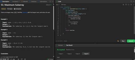 Coding Problem Kadanes Subarray Array Sumit Kumar
