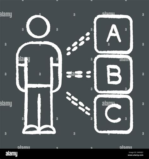 Personal Survey Chalk Icon Multiple Choices Select Option Question And Answer Psychological