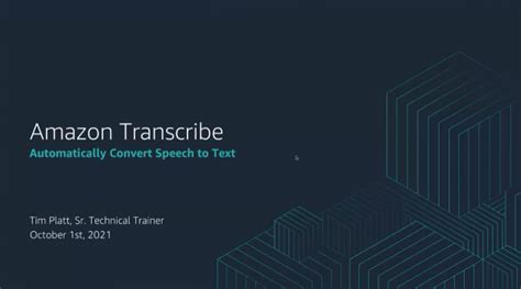Aws Customercast Amazon Transcribe Tutorials Dojo