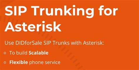 Sip Trunk For Asterisk Unlimited Minutes With Asterisk Sip Trunks