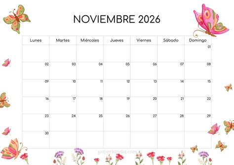 Calendario Mensual 2026 Los Pdf Más Bonitos Gratis