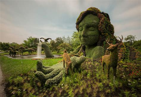 Living Plant Sculptures At The Montreal Botanical Gardens