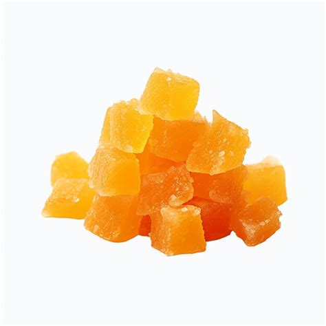 Premium Ai Image Candied Orange Cubes On White