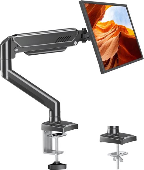 Single Monitor Arm Desk Mount Fits 13 To 32 Inch Computer Monitor Holds 4 4 To 19