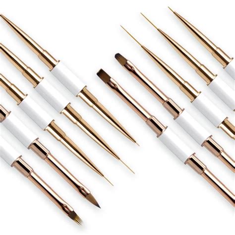 Buy Titian 2 In 1 Synthetic 3d Nail Art Liner Brush Round Gel Brush