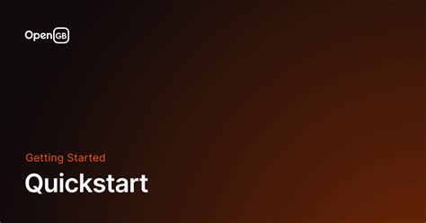 Quickstart Open Game Backend