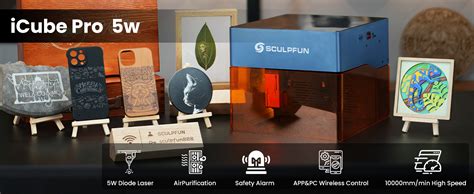 Sculpfun Icube Pro 5000mw Laser Engraver Mini Portable