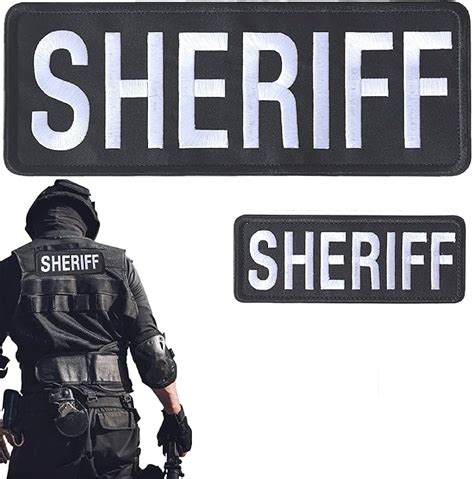 Txsn Large Sheriff Patches Embroidered Loop And Hook Sheriff Patch For Tactical
