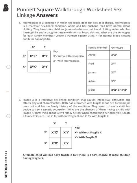 Lesson Four Sex Linkage Answers Pdf