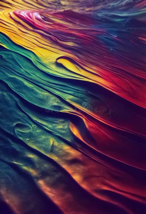 Multicolored Liquid Wavy Dynamic Fluid Abstract Background Undulating Relief Ai Generated