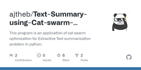 Github Ajthebtext Summary Using Cat Swarm Optimization This Program