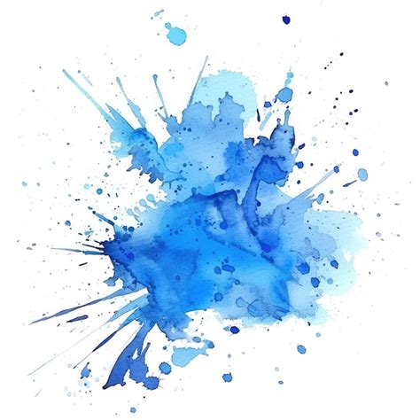 Premium Photo A Painting Of Blue Water Splashes And Blue Inks