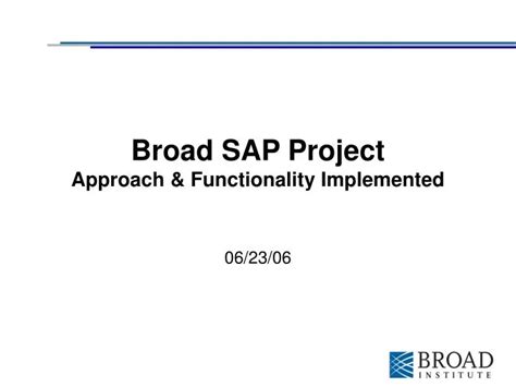 PPT Broad SAP Project Approach Functionality Implemented PowerPoint Presentation ID 1270991