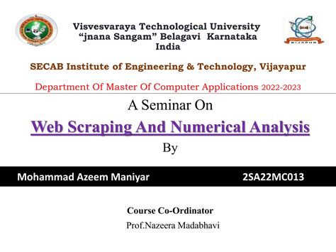 Python Seminar Of Data Analytics Using Python Pptx Internet Computing