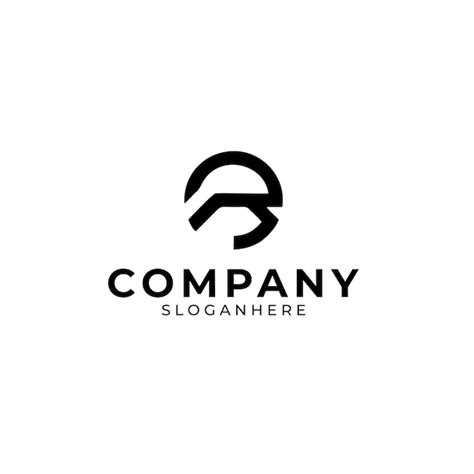 편지 R 로고 프리미엄 벡터