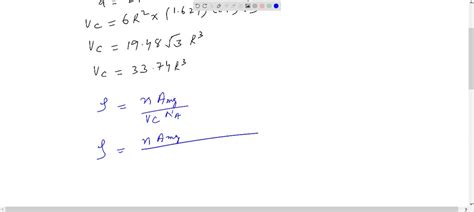 Magnesium Has An Hcp Crystal Structure A C A Ratio Of 1 624 And A Density Of 1 74 G Cm 3