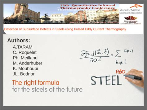 Pdf Detection Of Subsurface Defects In Steels Using Pulsed Eddy Current Thermography