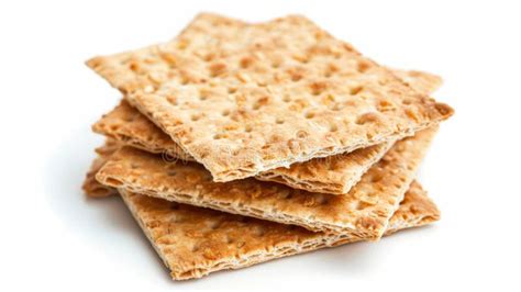 Crackers Arranged On A White Backdrop Stock Image Image Of Tasty Baked 314958975