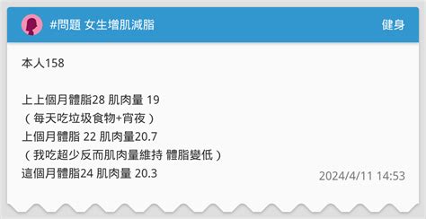 問題 女生增肌減脂 健身板 Dcard
