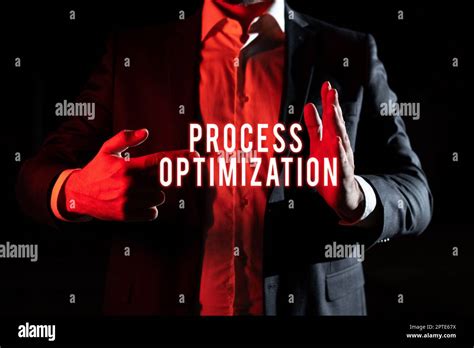 Sign Displaying Process Optimization Business Overview Improve Organizations Efficiency