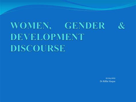 Ppt Women Gender And Development Discourse Powerpoint Presentation Id 3028257