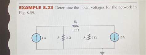 Solved Example 8 23 Determine The Nodal Voltages For The