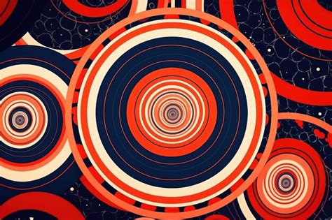 Premium Ai Image Abstract Pattern Of Concentric Circles Rotating Around Center Created With