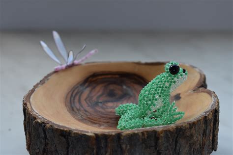 Green Beaded Frog Beading Instructions For Beginners Beadi Inspire