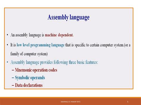5elements Of Assembly Language In System Softwarepdf