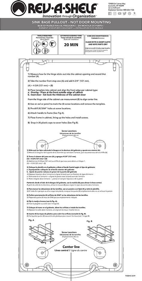 Rev A Shelf SBWC S Recipientes de residuos de doble extracción con profundidad reducida
