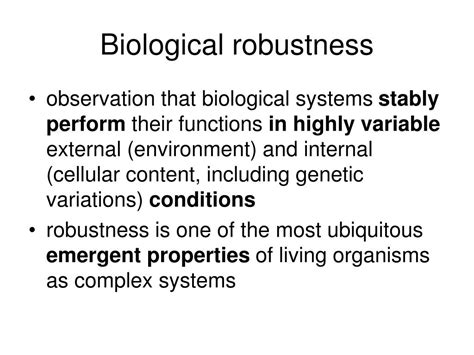 Ppt Biological Robustness Powerpoint Presentation Free Download Id