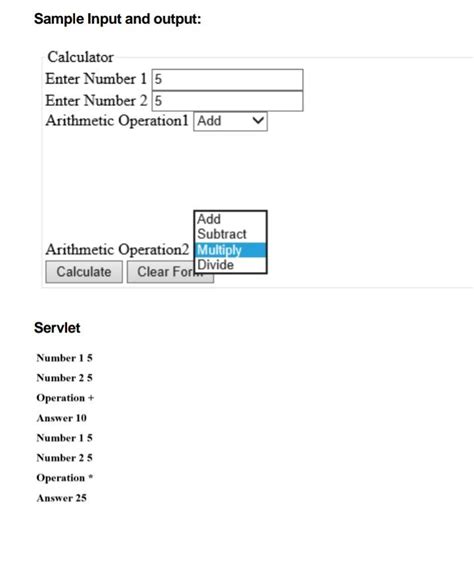 Solved How To Write Servlet Program To Get That Output In Chegg