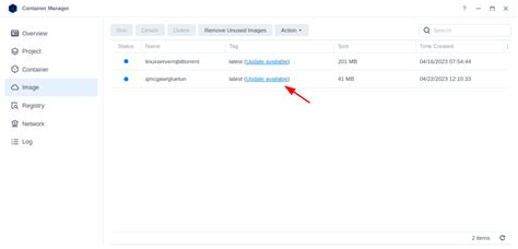 Updating Containers In Container Manager
