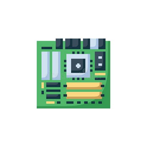 Motherboard Vector Icon Computer Component Icon Flat Style Perfect Use For Logo Presentation