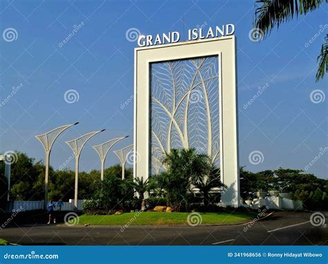 Front View Of The Residential Cluster Gate Signage Perspective Editorial Photo Image Of