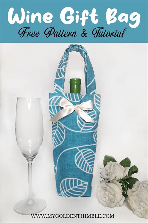 Easy Wine Tote Sewing Pattern And Free Tutorial
