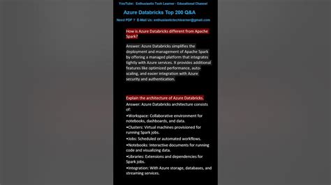 mastering azure databricks interview questions part 2 youtube