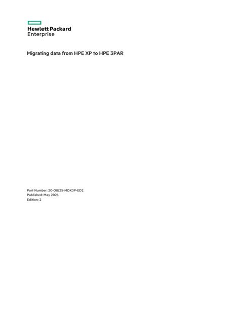 Migrating Data From Hpe Xp To Hpe 3par Pdf Windows Xp Command Line Interface