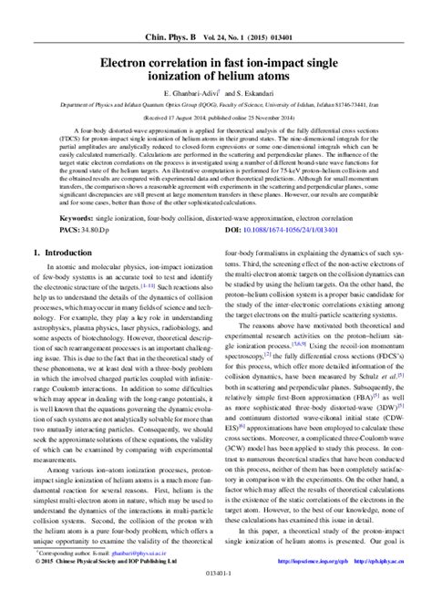 Pdf Electron Correlation In Fast Ion Impact Single Ionization Of