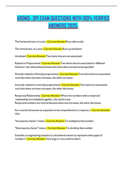 Ardms Spi Exam Questions With 100 Verified Answers 2025 Ardms Spi Stuvia Us